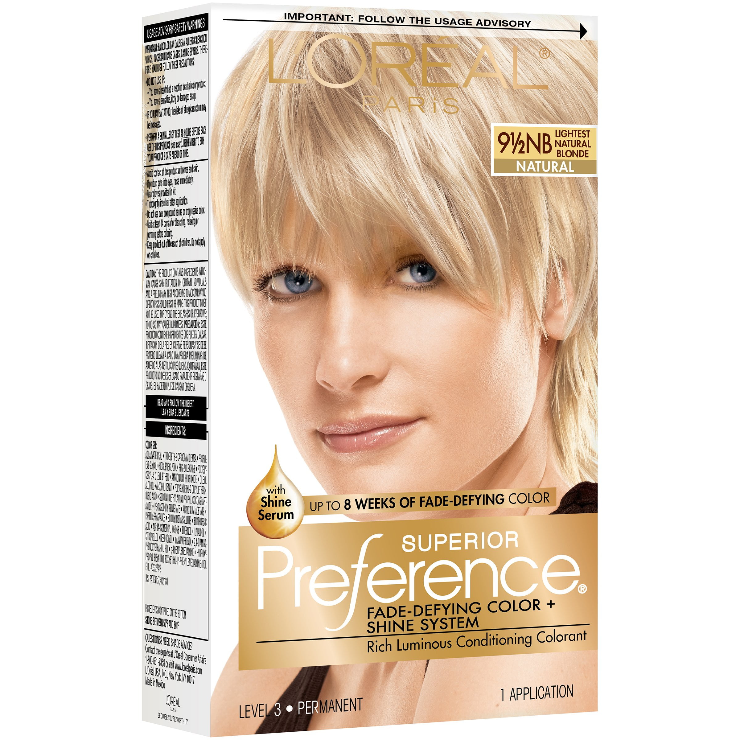 2X - L'Oréal Paris Superior Preference Permanent Hair Color, 9.5NB ...