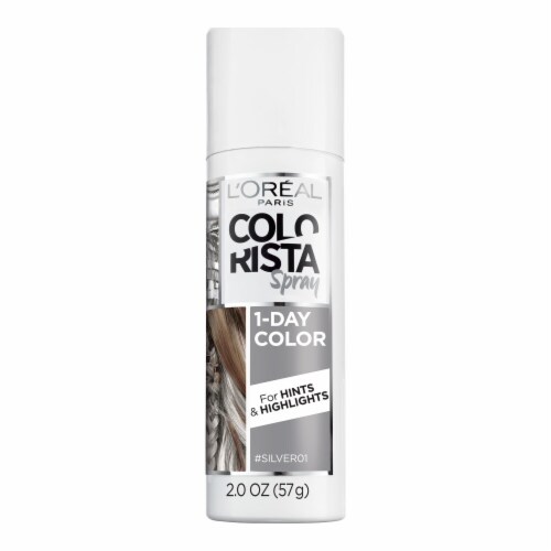 2X - L'Oreal Paris Colorista Temporary Hair Color Spray Silver 2.0 oz ...
