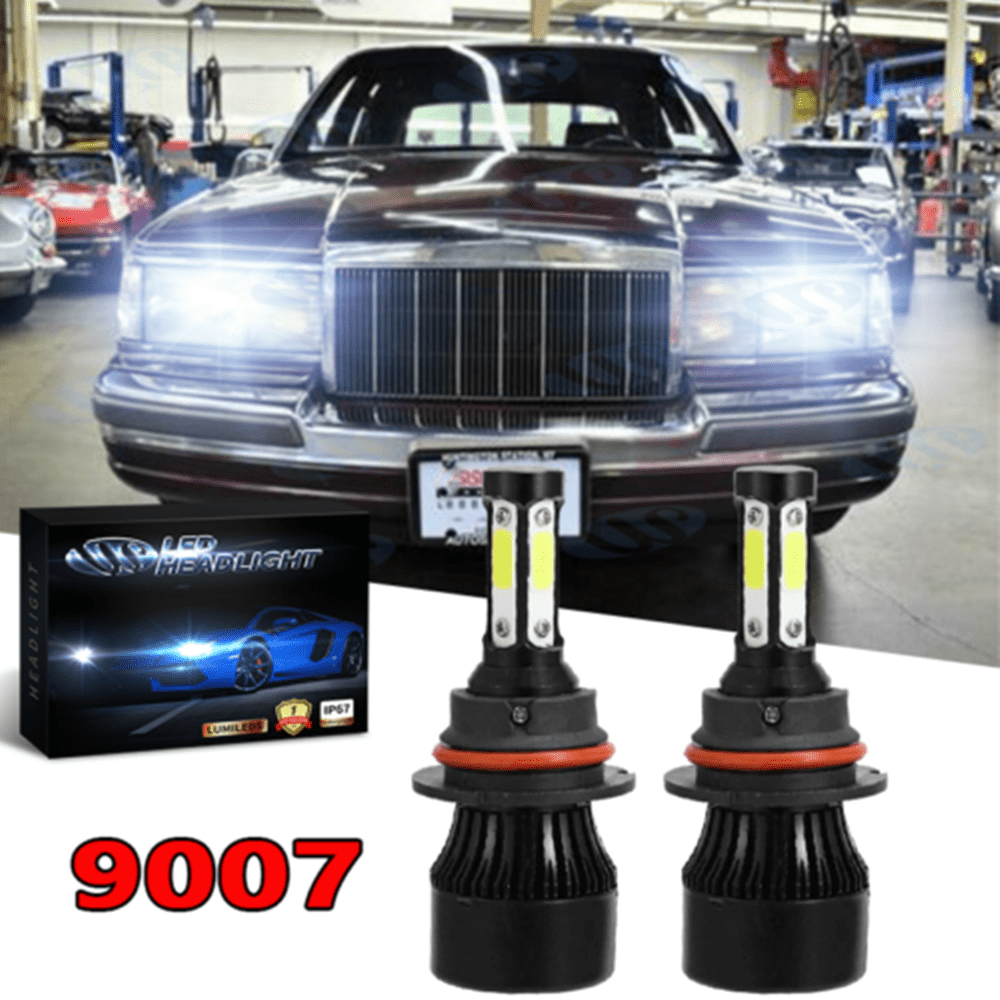 2X LED Headlight 9007 HB5 Bulbs High/Low Beam X7 for LINCOLN Town Car ...