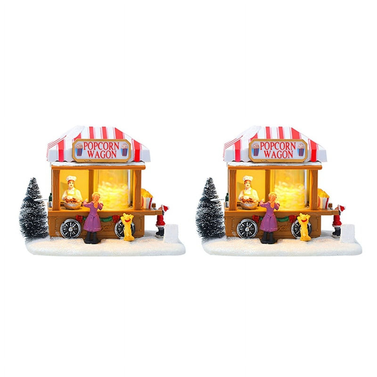 NEW 2X LED Lighted Houses Multicolored Christmas Vacation Village with ...