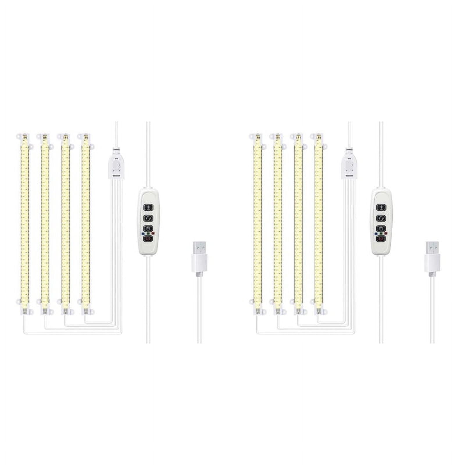 2X LED Plant Grow Light Strips, Full Spectrum Lights for Indoor Plants ...