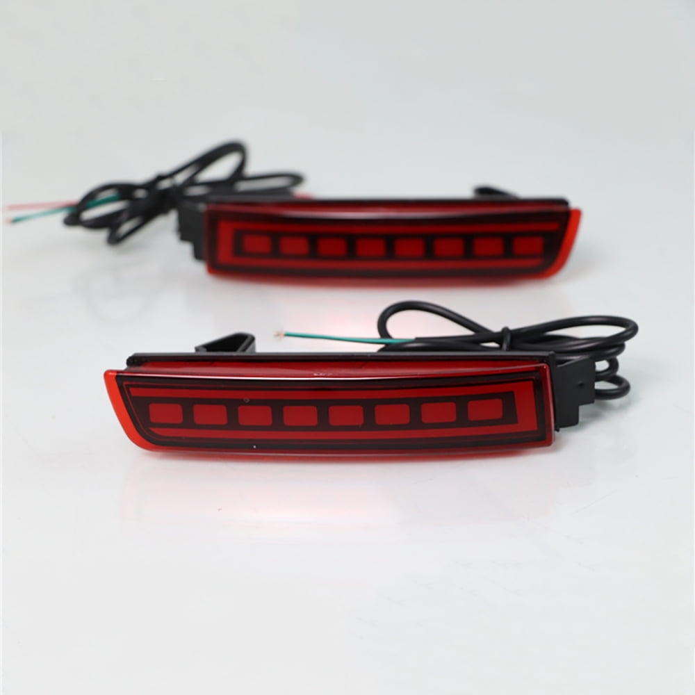 2X LED Rear Fog Light Tail Bumper Light Driving Brake Light For Nissan ...