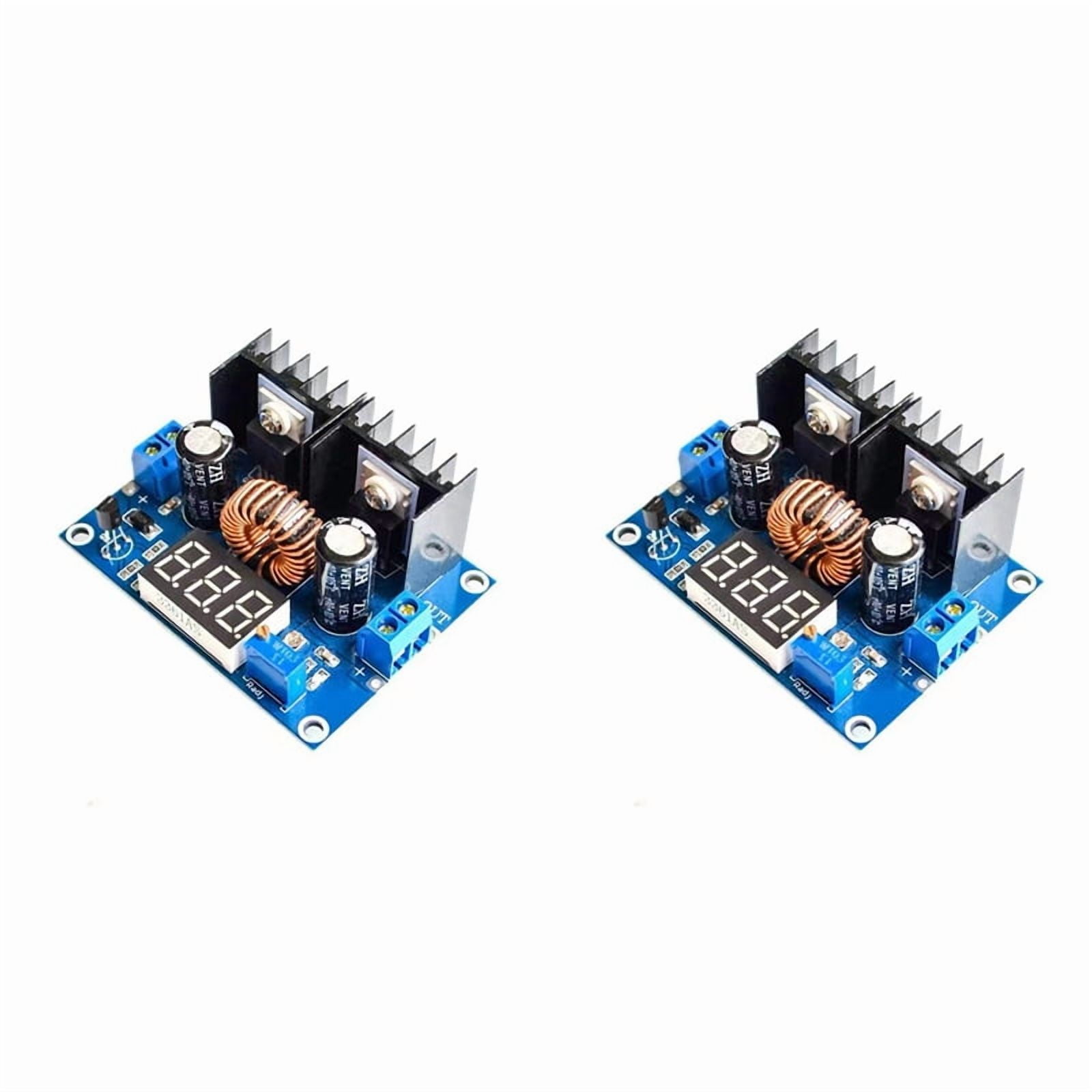 2X LED Voltmeter PWM Adjustable 4-38V to 1.25-36V Step-Down Board ...