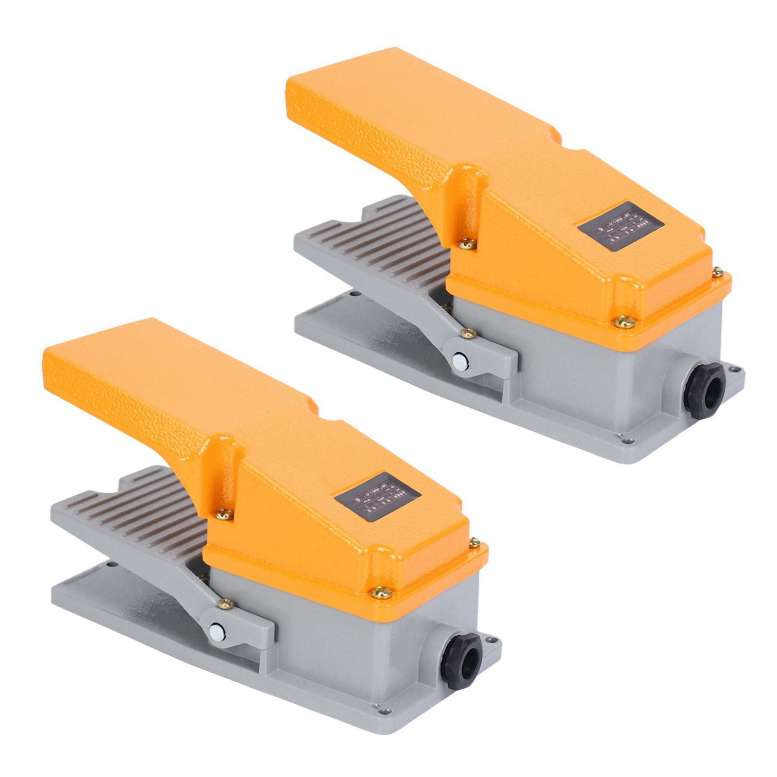 2X LT4 Foot Switch Aluminium Case Treadle Pedal Switch for Machine Tool ...