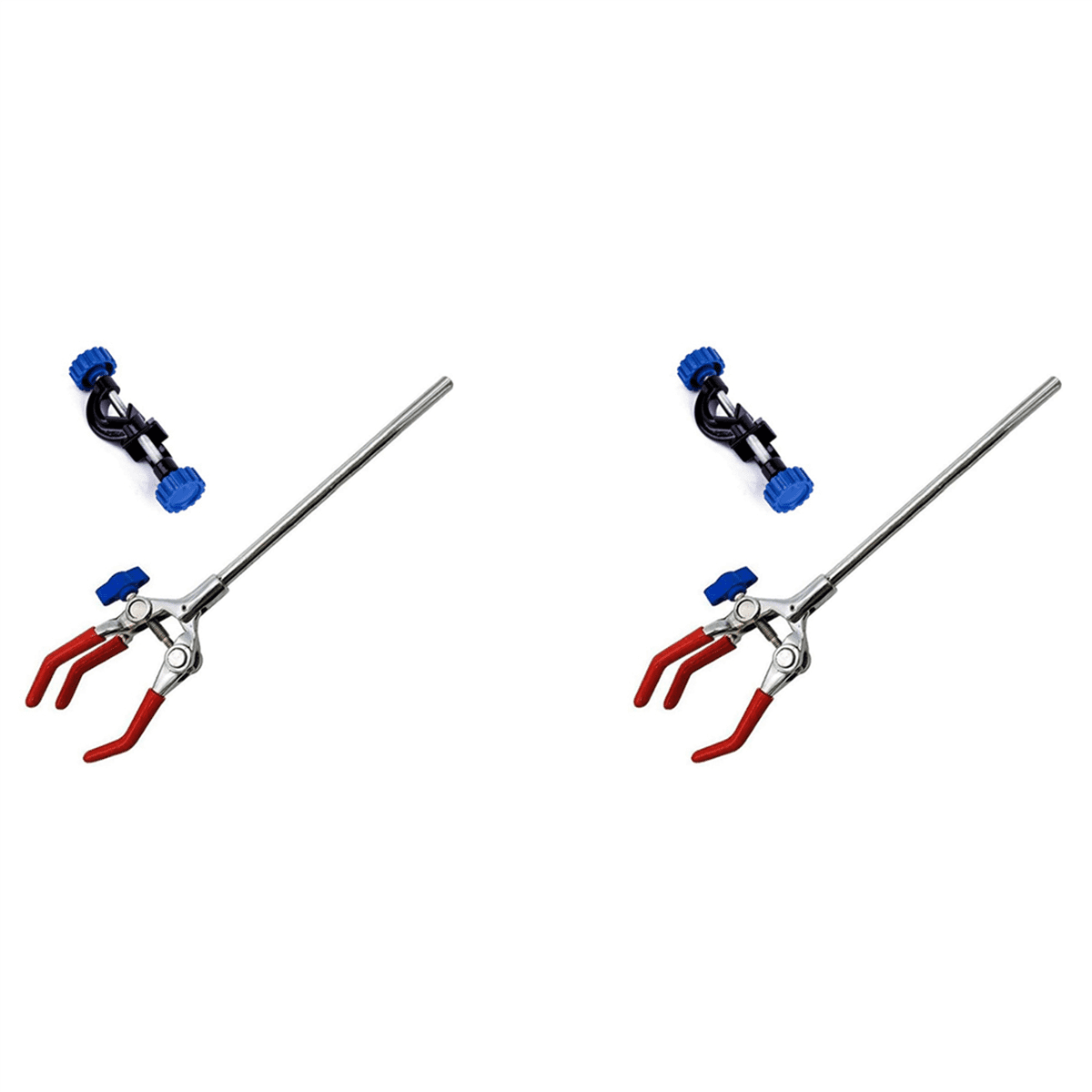 2X Lab Clamp 3 Finger Adjust with Scientific Extension Adjustable Black ...