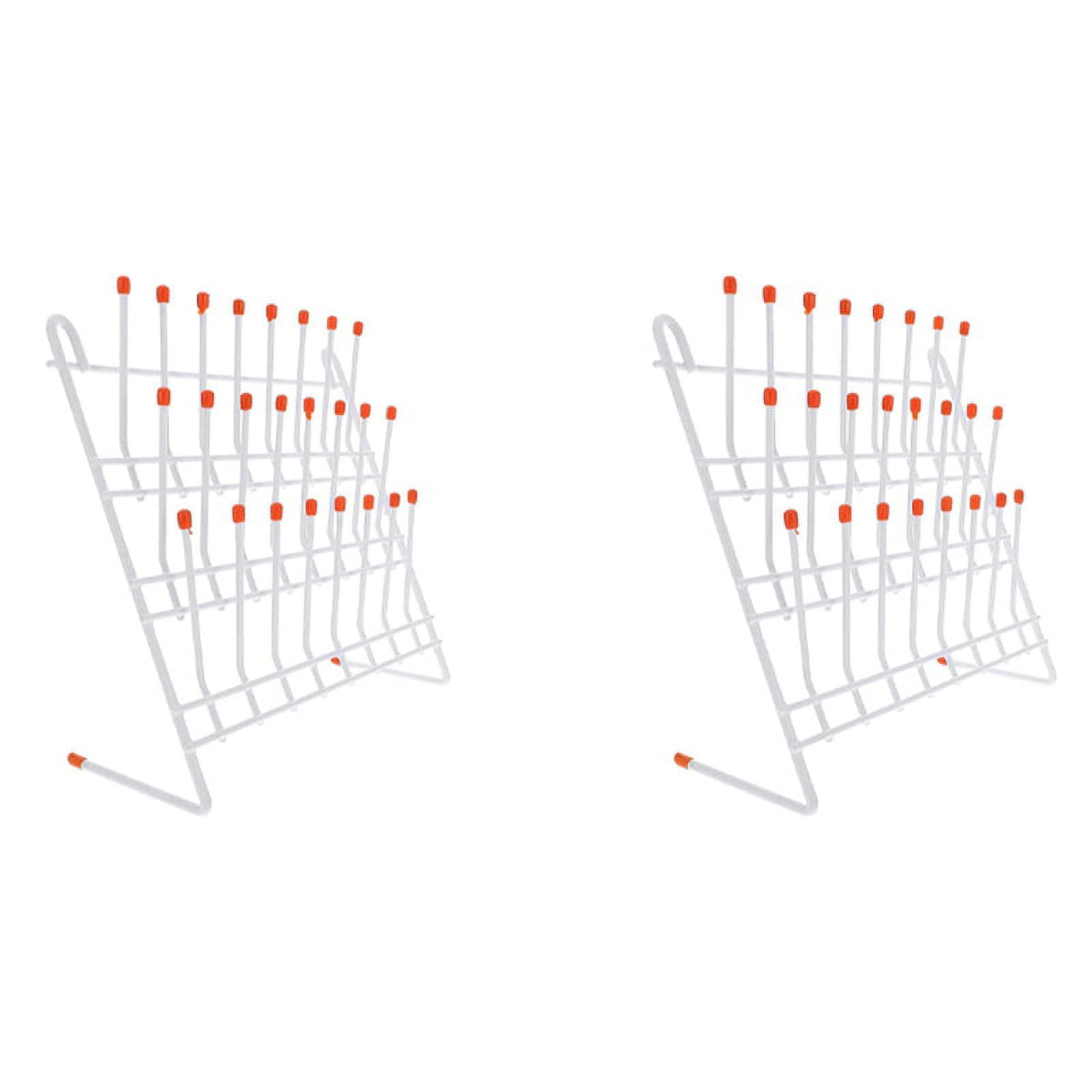 2X Lab Drying Rack 24 Pegs Lab Glassware Rack Wire Glassware Drying ...