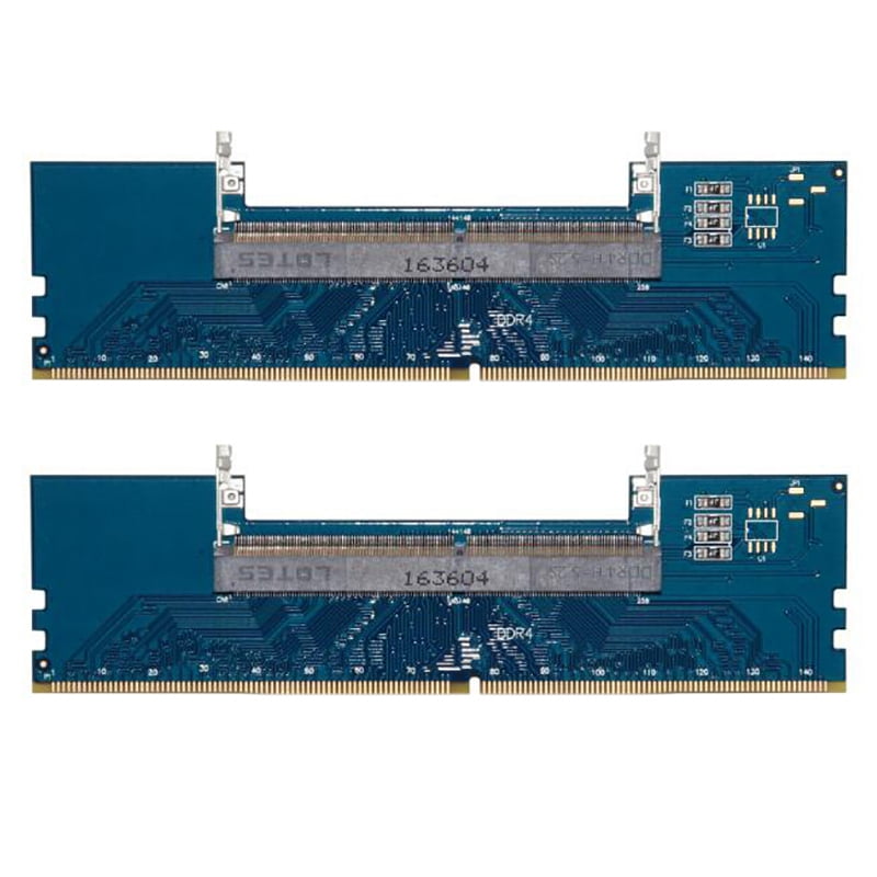2X Laptop DDR4 SO-DIMM to Desktop DIMM Memory RAM Connector Adapter ...