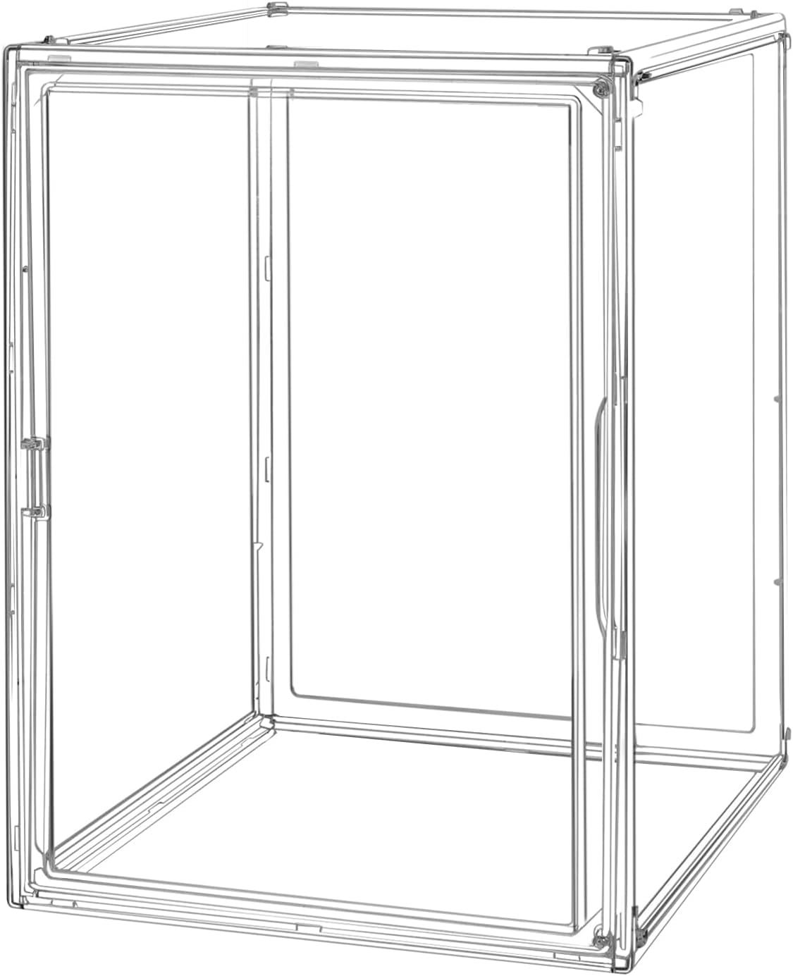 2X-Large 15.7"X11.8"X9.8" Acrylic Display Case, Clear Organizer Box ...