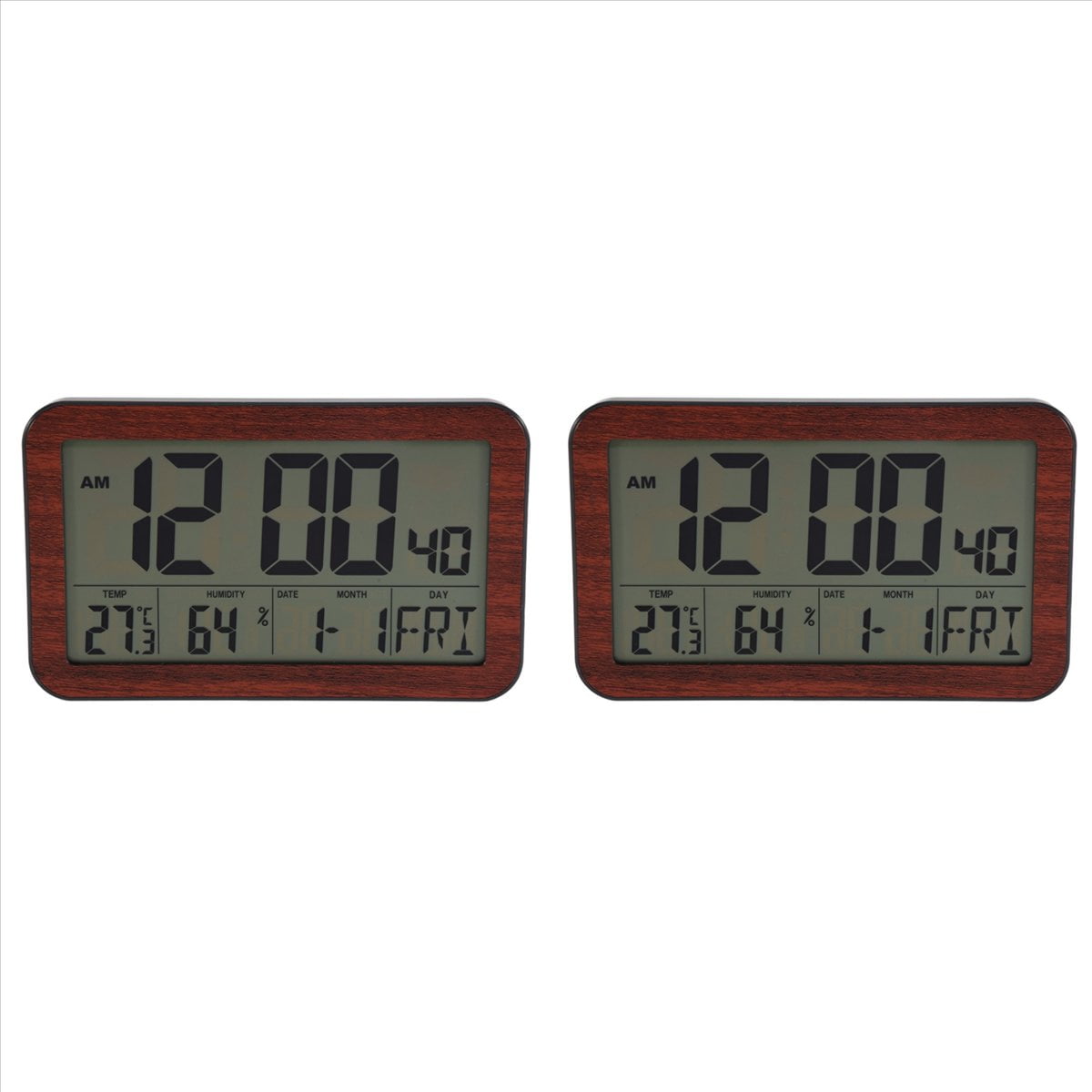 2X Large Screen Digital Wall Clock Home Electronic Wall Clock Student ...