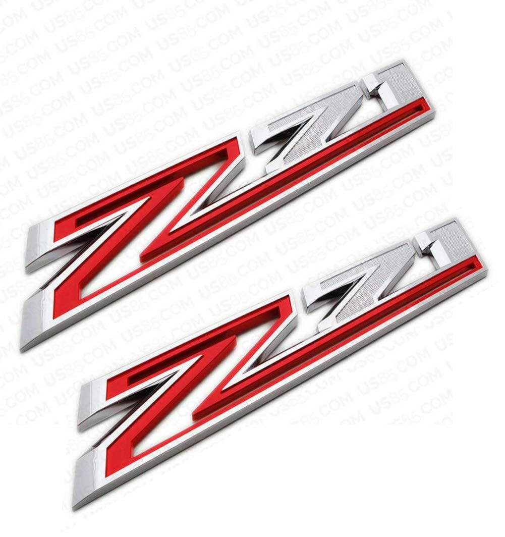 2X Large Size Z71 RH LH Side Fender Emblem Nameplate Badge Decal ...