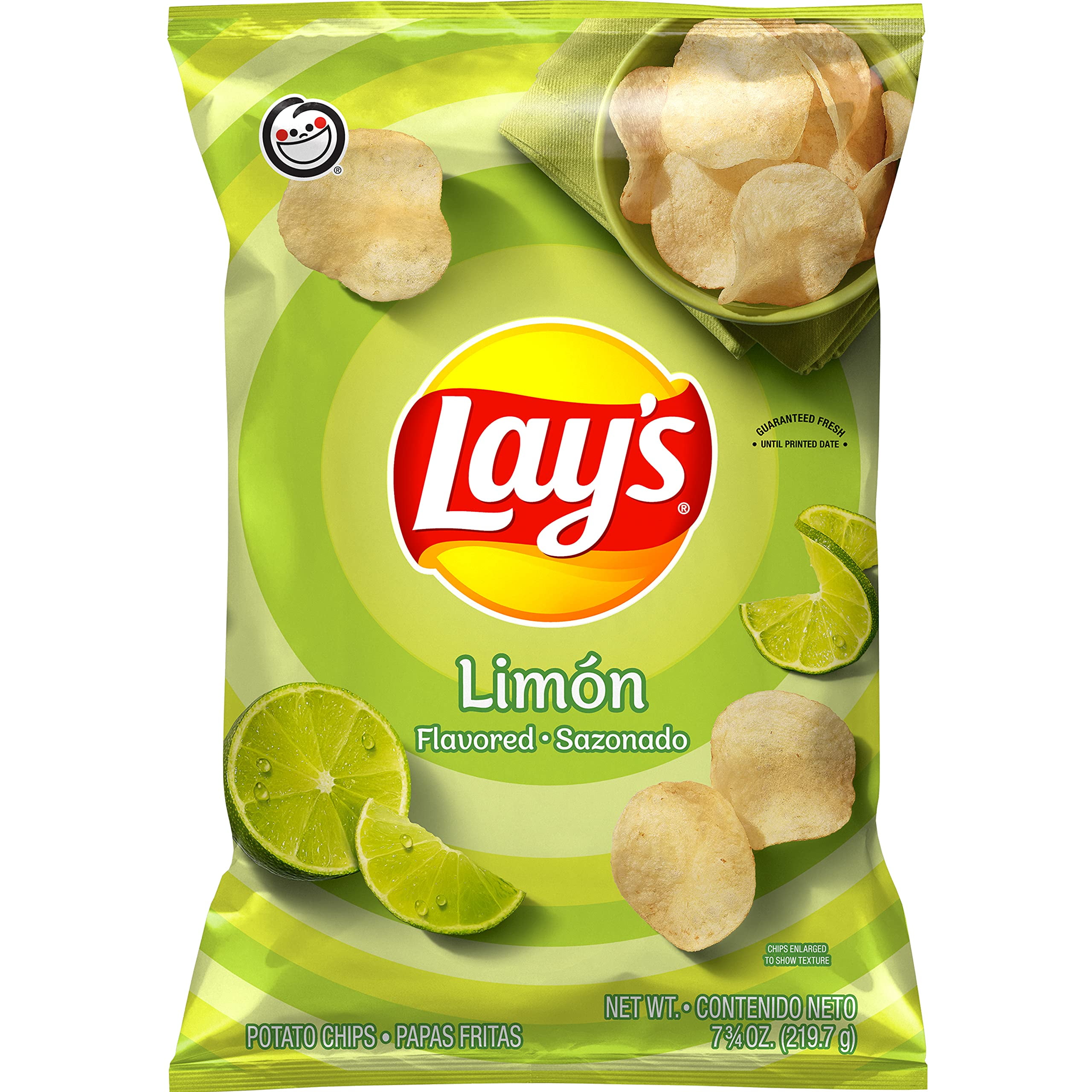 2X - Lay,S Potato Chips, Limon Flavored Snacks, 7.75Oz Bag - Walmart.com