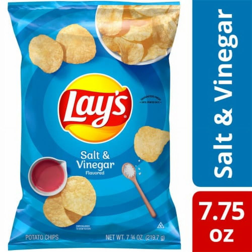 2X-Lay's Salt and Vinegar Flavor Potato Chips - 7.75 oz - Walmart.com
