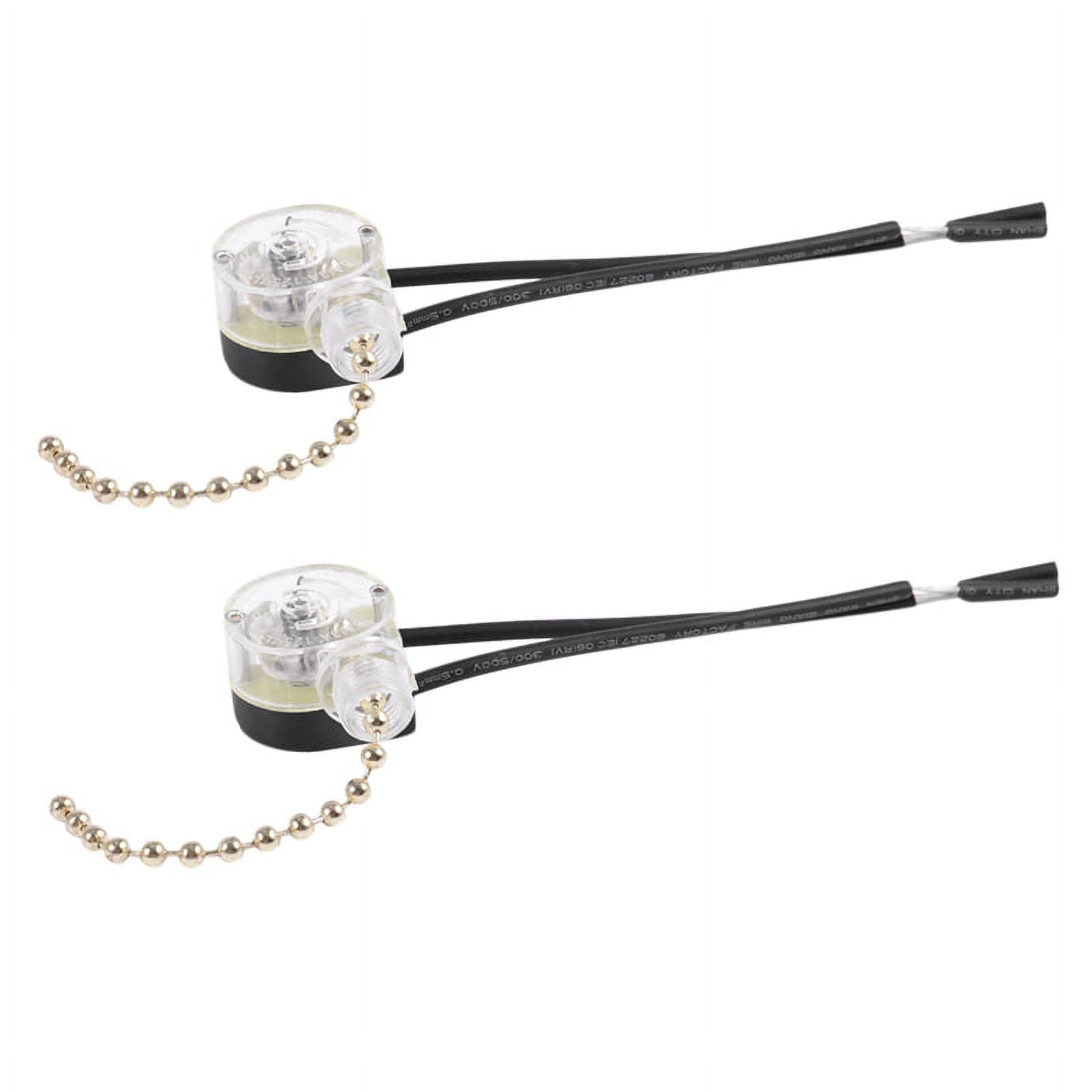 2X Lighting Ceiling Fan Light Switch W Pull Chain 3A 250VAC 6A 125VAC ...