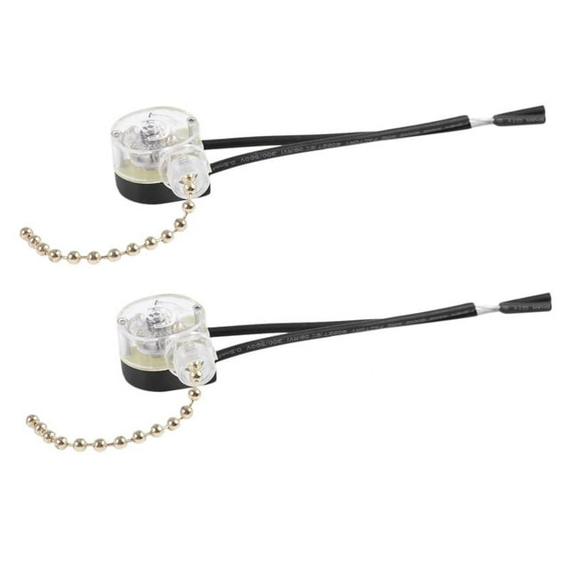 2X Lighting Ceiling Fan Light Switch W Pull Chain 3A 250VAC 6A 125VAC ...