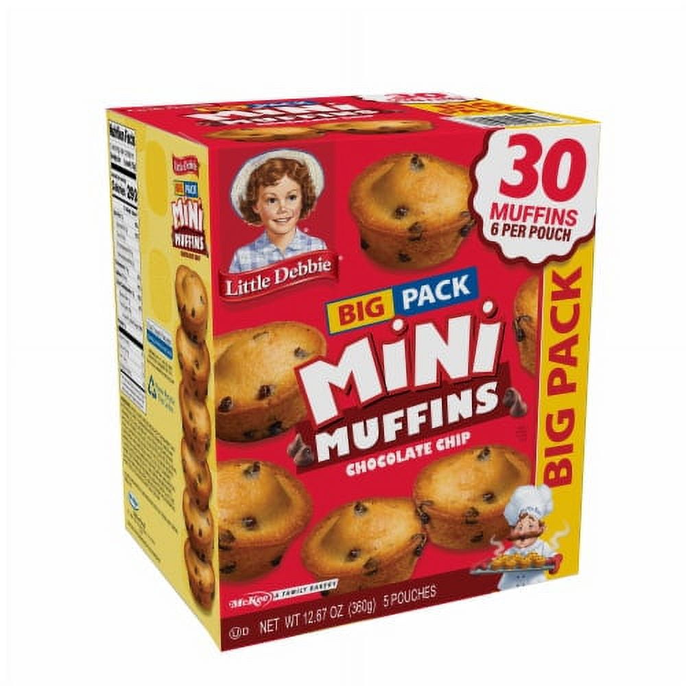 2X - Little Debbie Chocolate Chip Mini Muffins Big Pack - Walmart.com