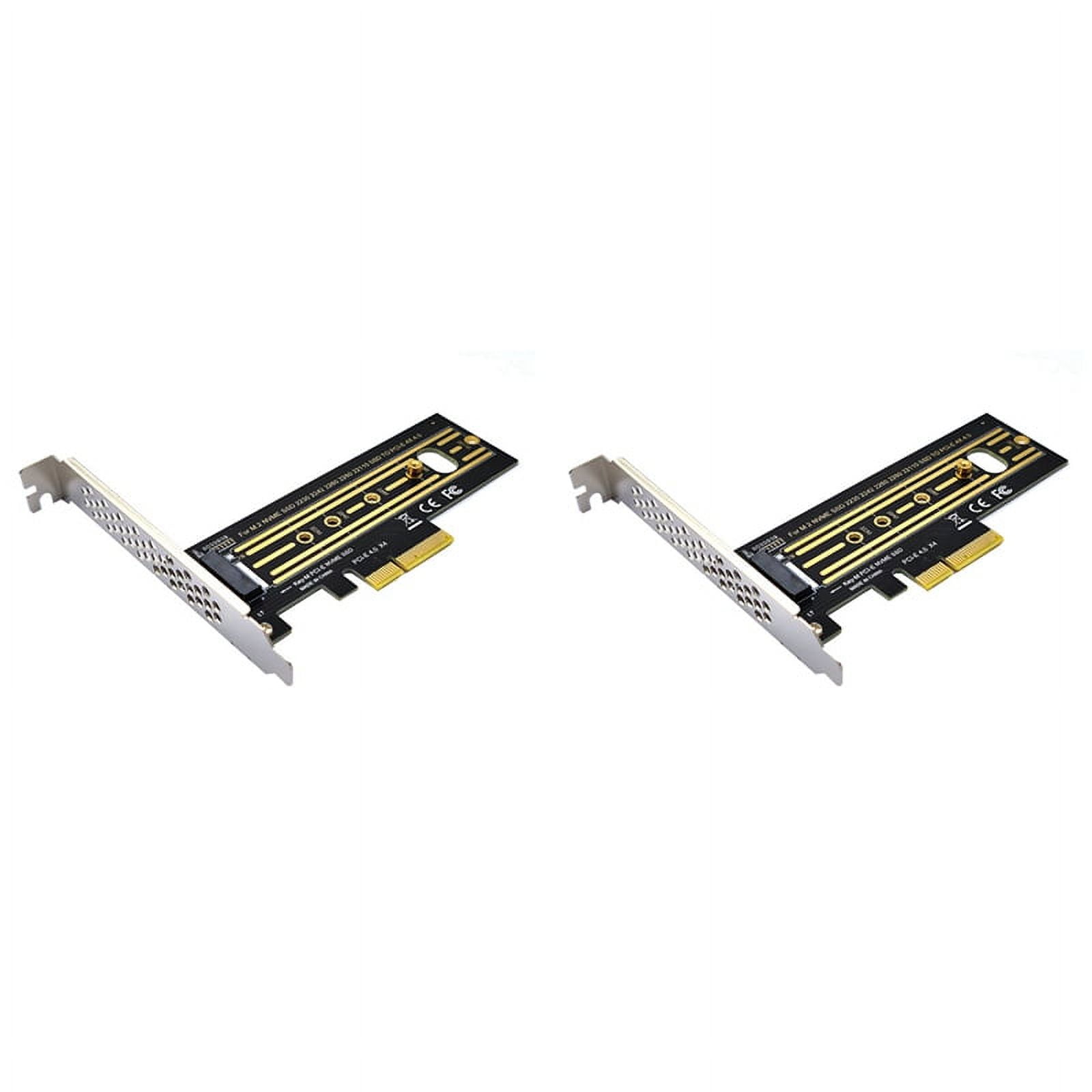 2X M.2 NVMe SSD to PCI-E 4.0 Adapter Card PCI-E X4 4.0 GEN4 NVME KEY-M ...