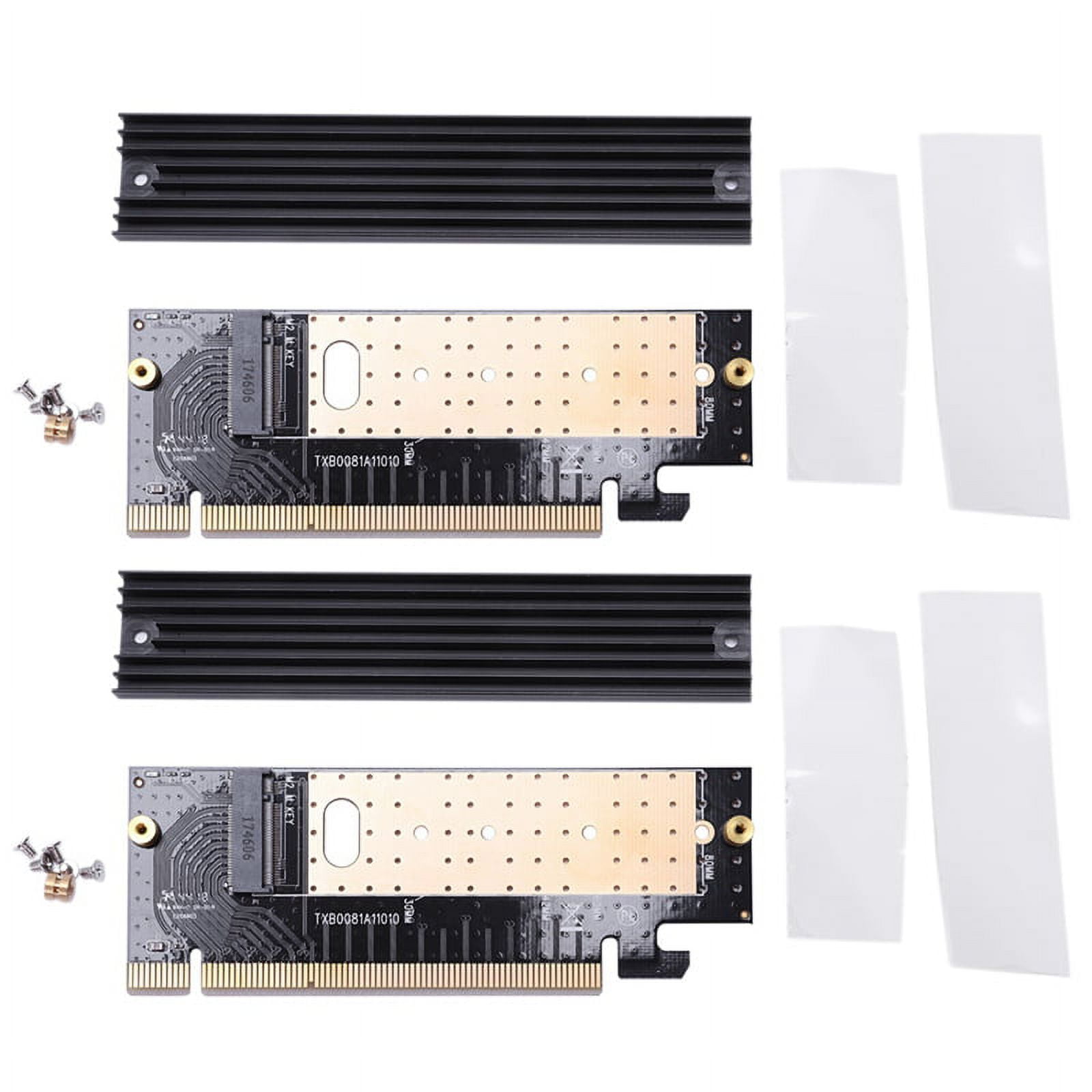 2X M.2 Nvme Ssd Adapter M2 to Pcie 3.0 X16 Controller Card M Key ...