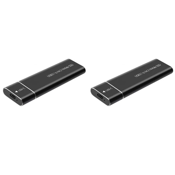 2X M.2 SSD Enclosure NVME USB3.1 External Storage HDD Case 10Gbps PCIe ...