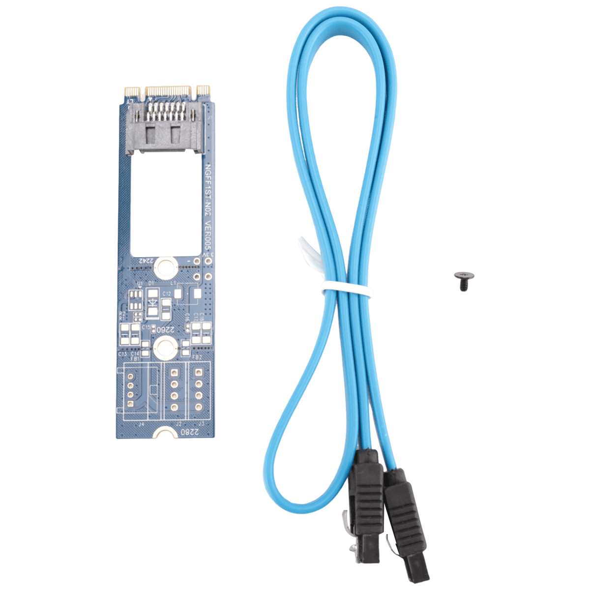 2X M2 SATA Adapter Convert Card B-M KEY M.2 NGFF SATA SSD to 7Pin ...