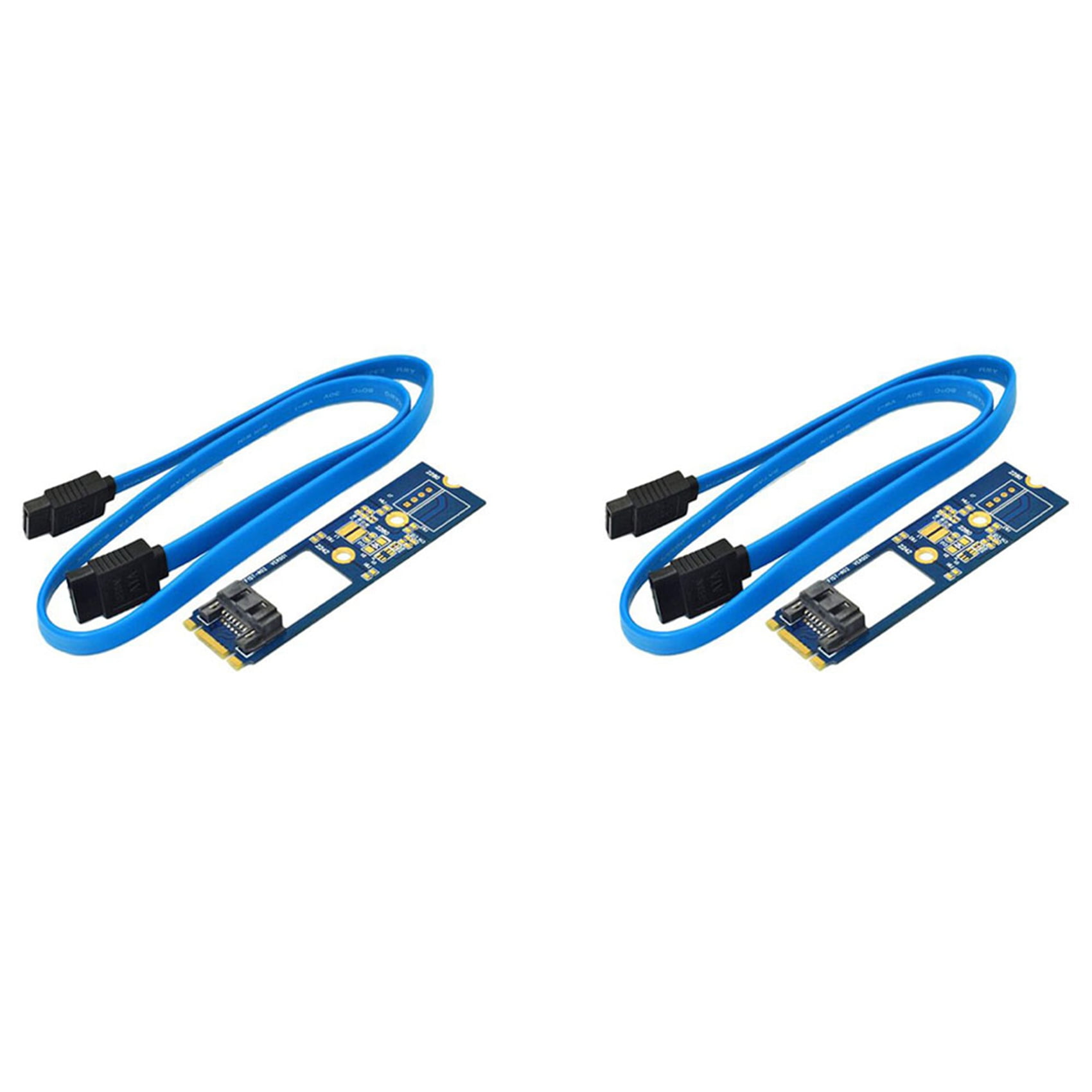 2X M2 SATA Adapter Convert Card B-M KEY M.2 NGFF SATA SSD to 7Pin Adapter Board Card Support ...