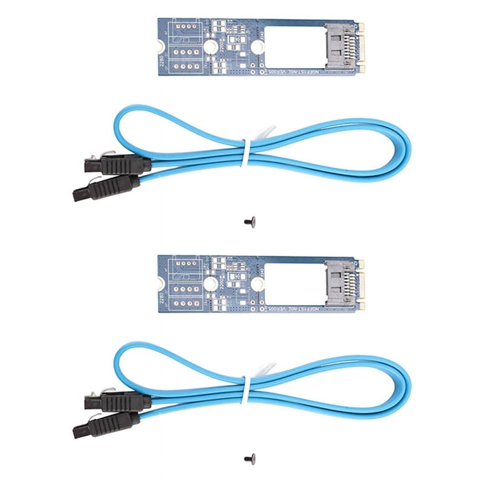 2X M2 SATA Adapter Convert Card B-M KEY M.2 NGFF SATA SSD to 7Pin Adapter Board Card Support ...