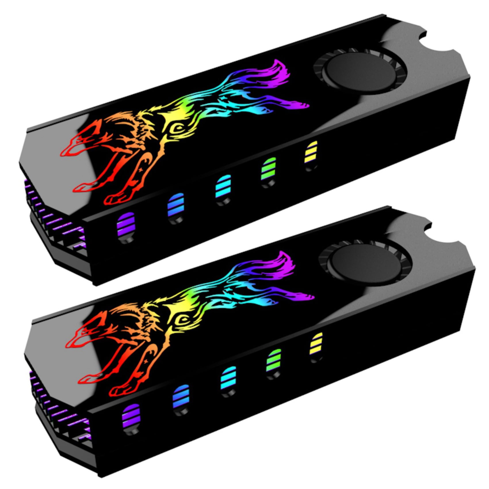 2X M2 SSD Heatsink Cooler Vest 5V ARGB M.2 2280 Solid State Disk Hard ...