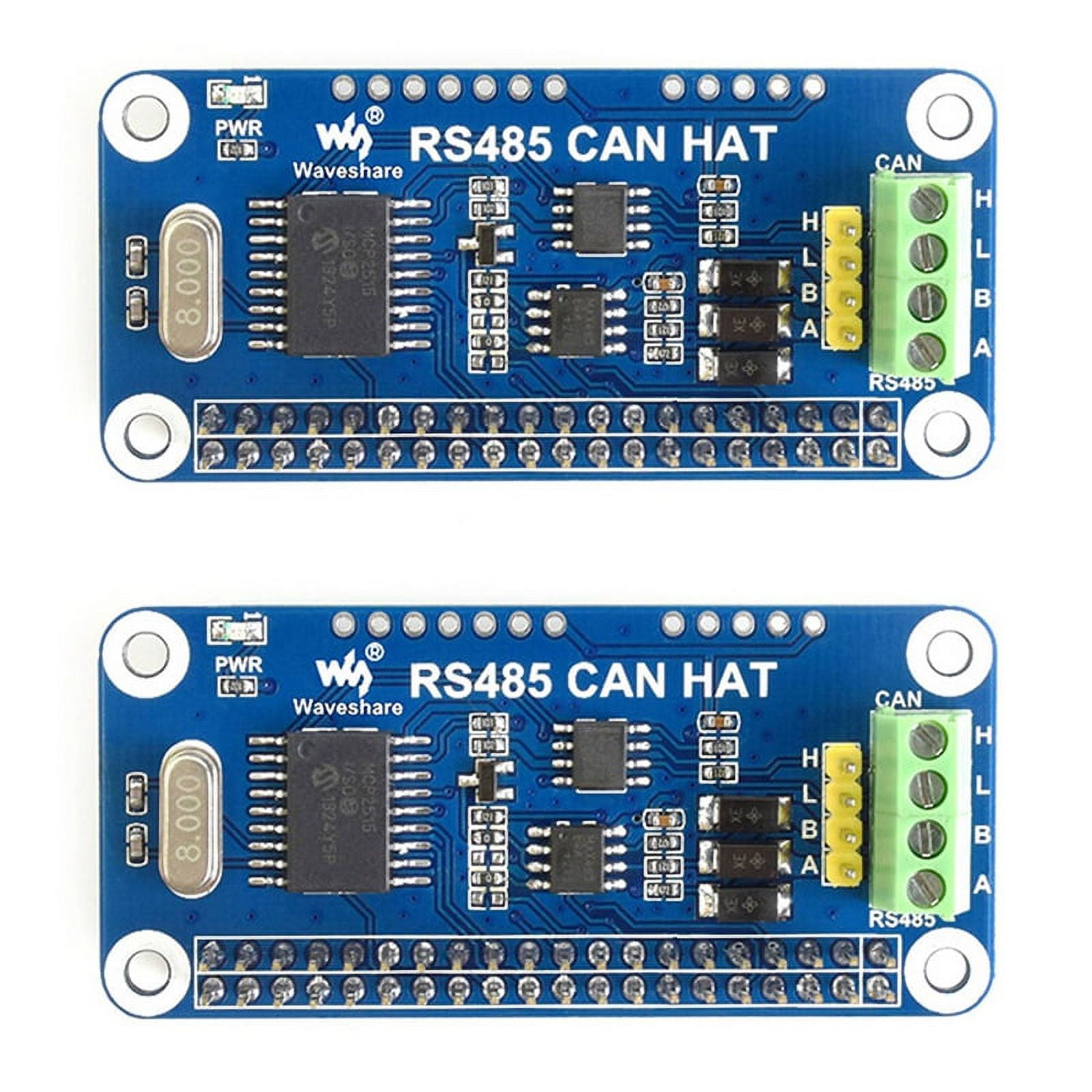 2X MCP2515 RS485 Communication CAN BUS Module HAT Expansion Board for 3 Model B+ 3B Plus 4 4B ...
