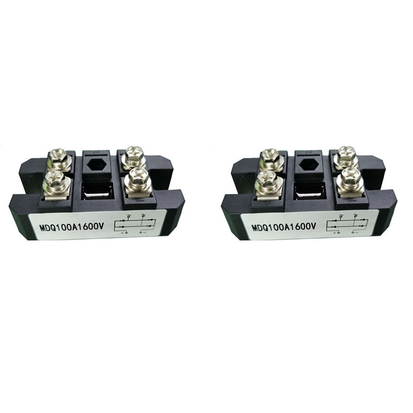 2X MDQ 100A-1600V Black Single-Phase Diode Bridge Rectifier 100A Amp ...