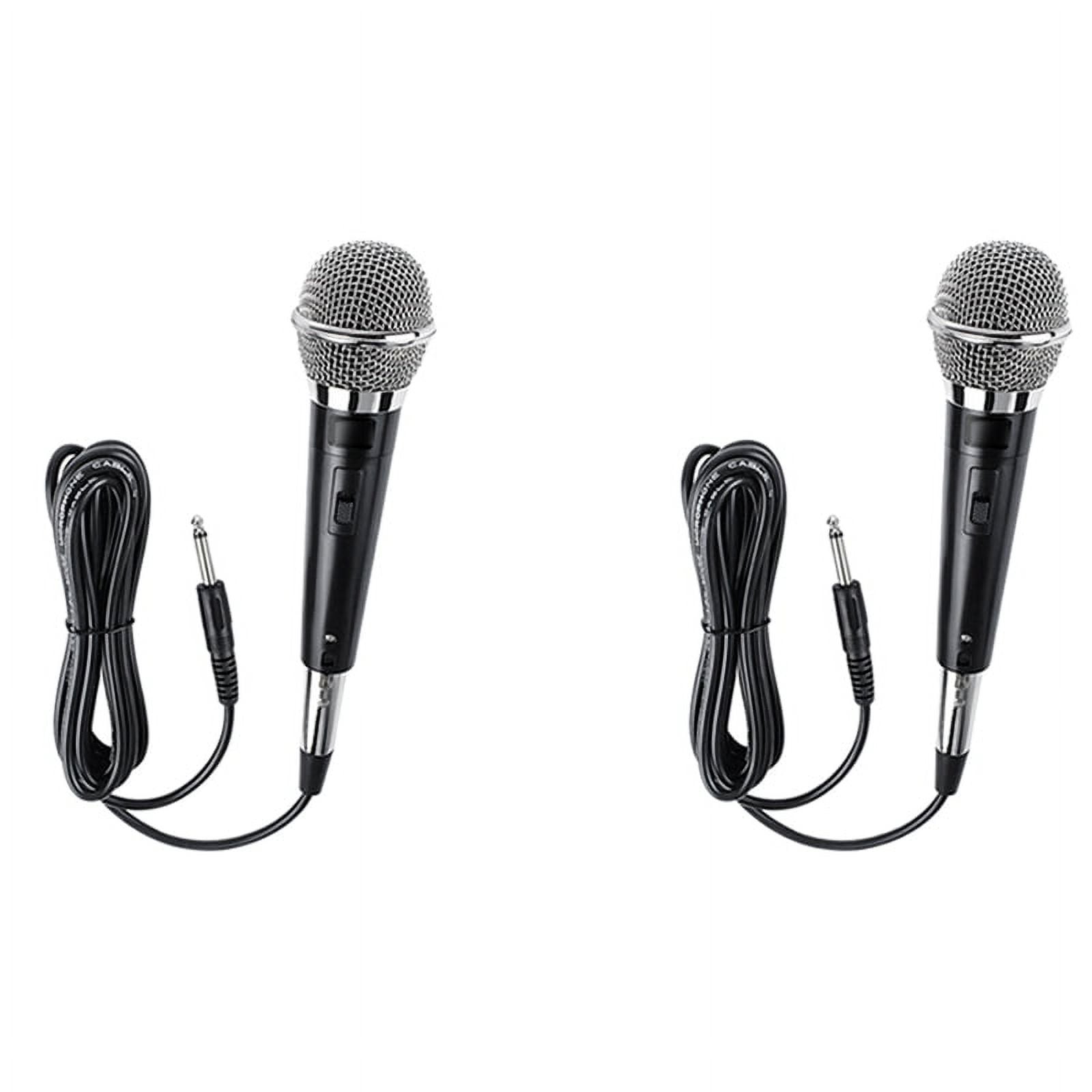 2X MIC Handheld Dynamic Wired Dynamic Microphone Clear Voice for ...