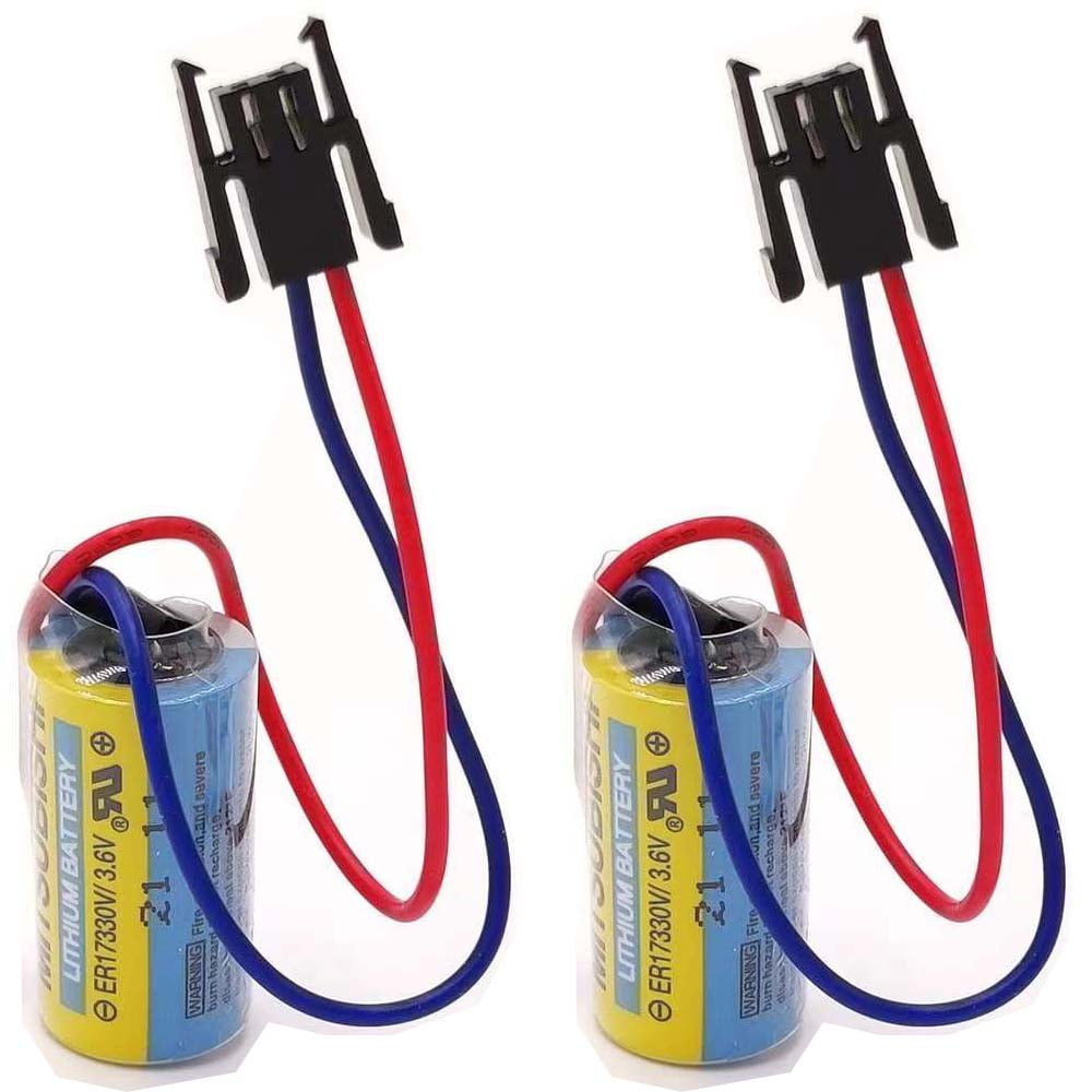 2X MR-BAT ER17330V/3.6V Mitsubishi A6BAT PLC Battery for FANUC CNC ...
