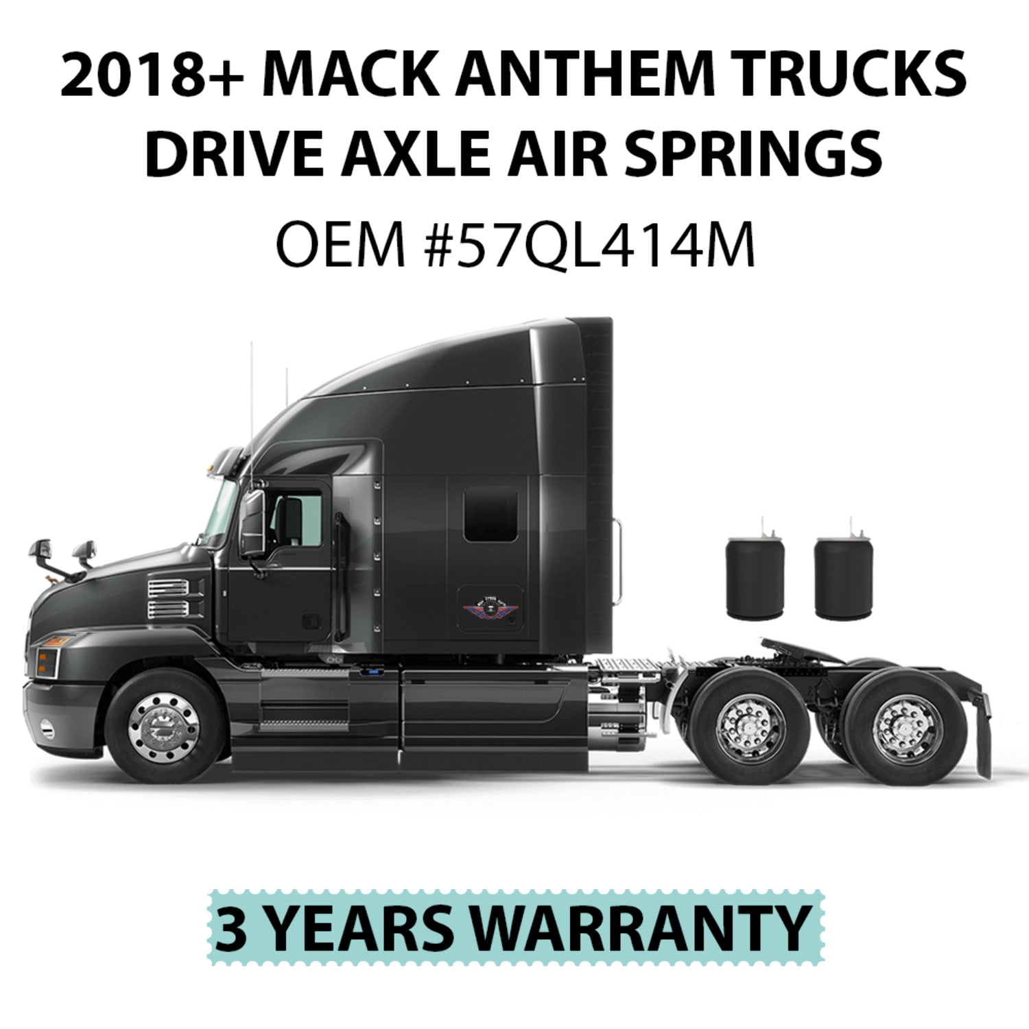 2X MVP Airsprings/ bag Compatible with 2018+ Mack Trucks Replaces ...