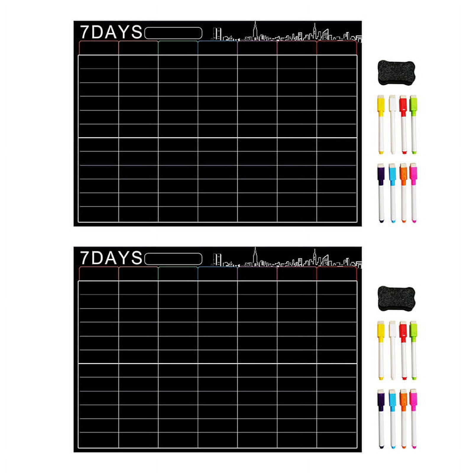2X Magnetic Dry Erase Calendar Set 16X12 Inch Whiteboard Weekly Planner ...