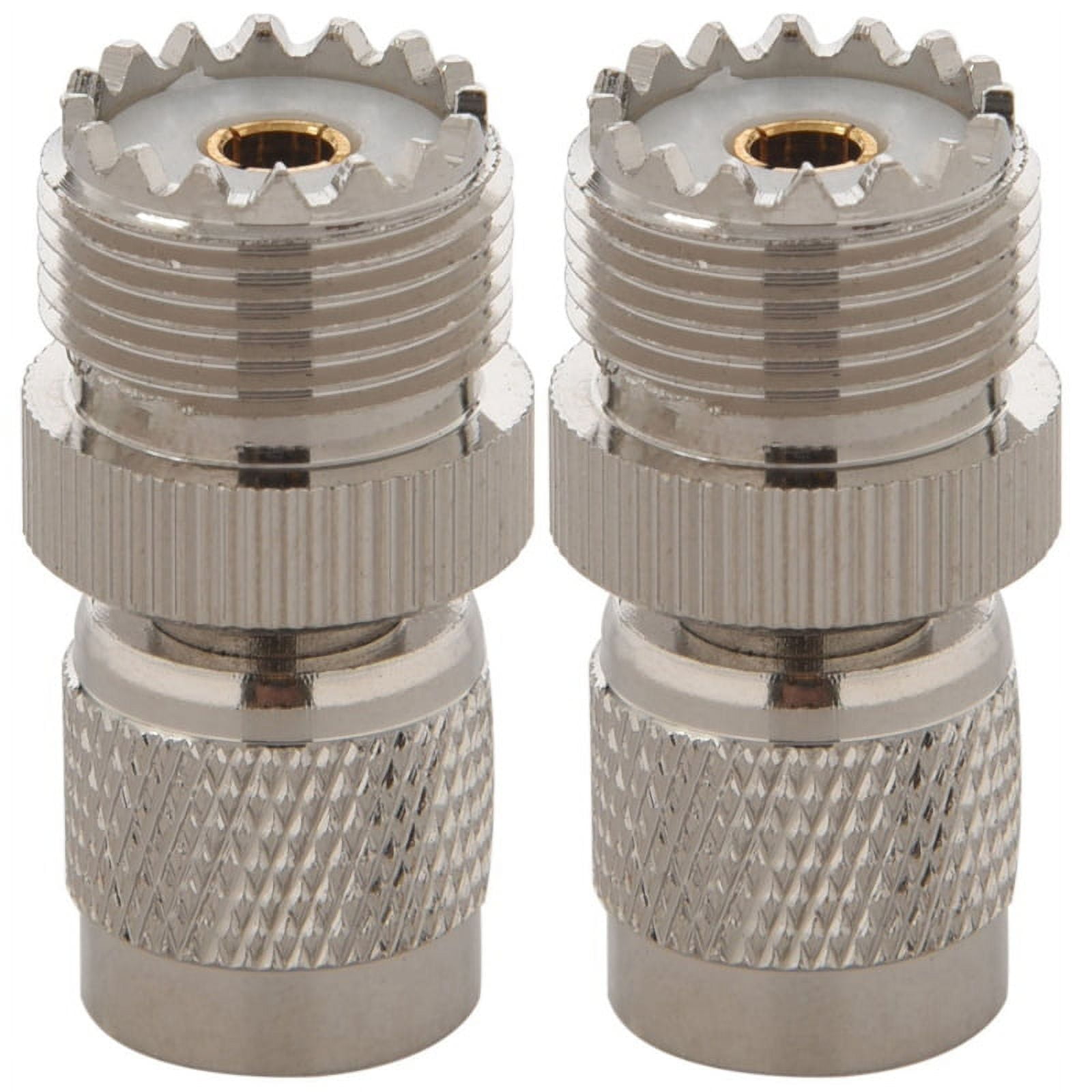 2X Male to PL259 UHF Female Adapter Connector,Silver - Walmart.com