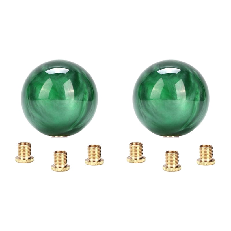 2X Marble Style Round Ball Gear Shift Knob Acrylic Shifter Knobs Stick ...