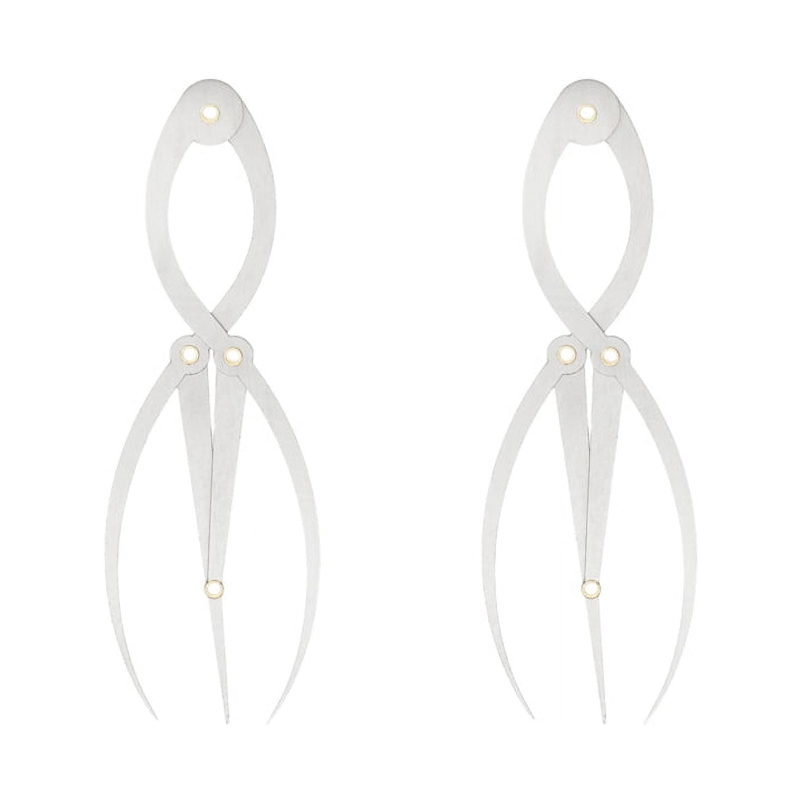 2X Mean Calipers Golden Ratio Calipers Stainless Steel Eyebrow Ruler 1: ...