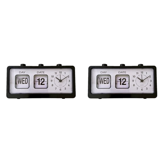 2X Mechanical Alarm Clock Novelty Flip Clock Desktop Digital Clock with ...