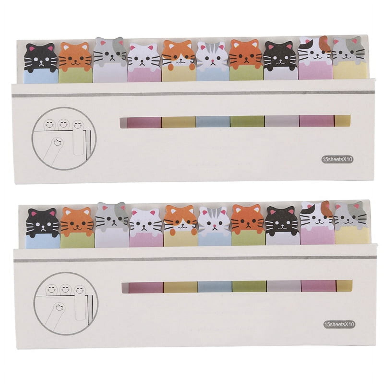 2X Memo Sticker Cartoon Animal Sticker Memo Bookmark Marker Tab Flags ...