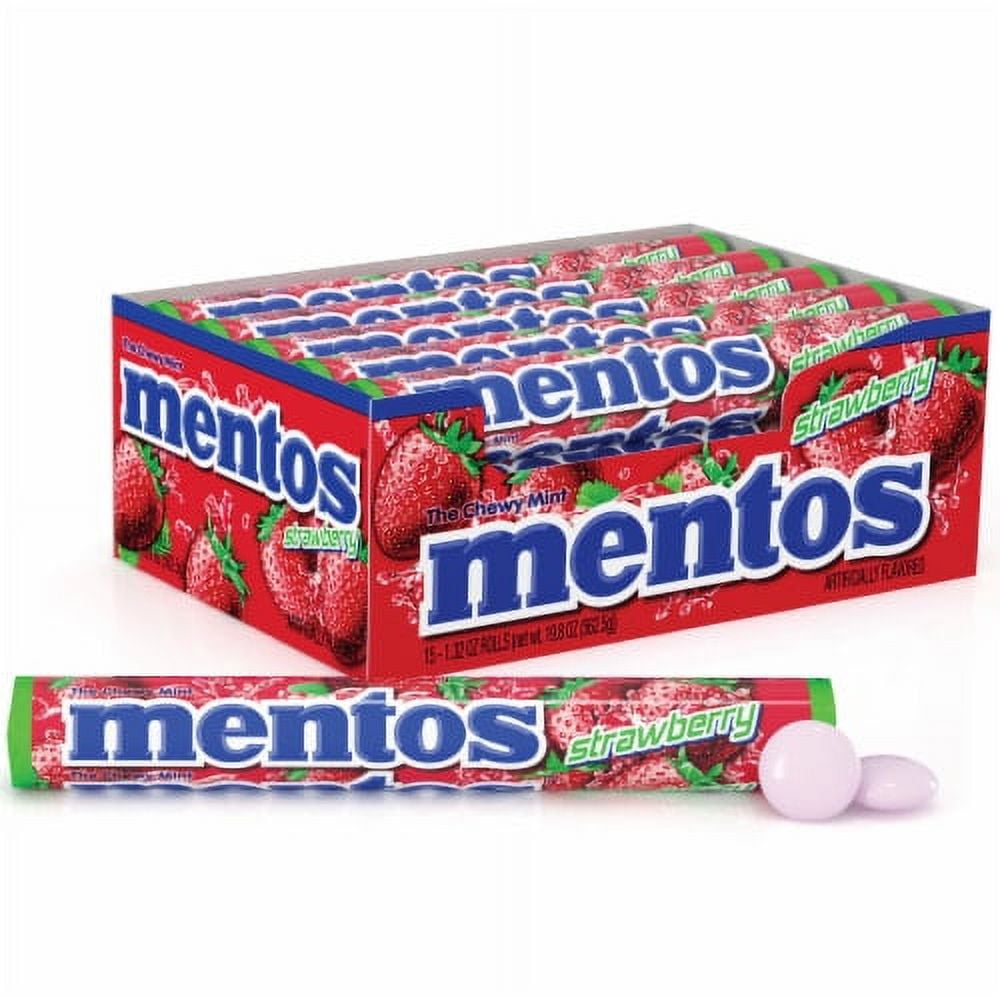 2X-Mentos Strawberry Chewy Mints - 1.32 oz - 15 ct - Walmart.com