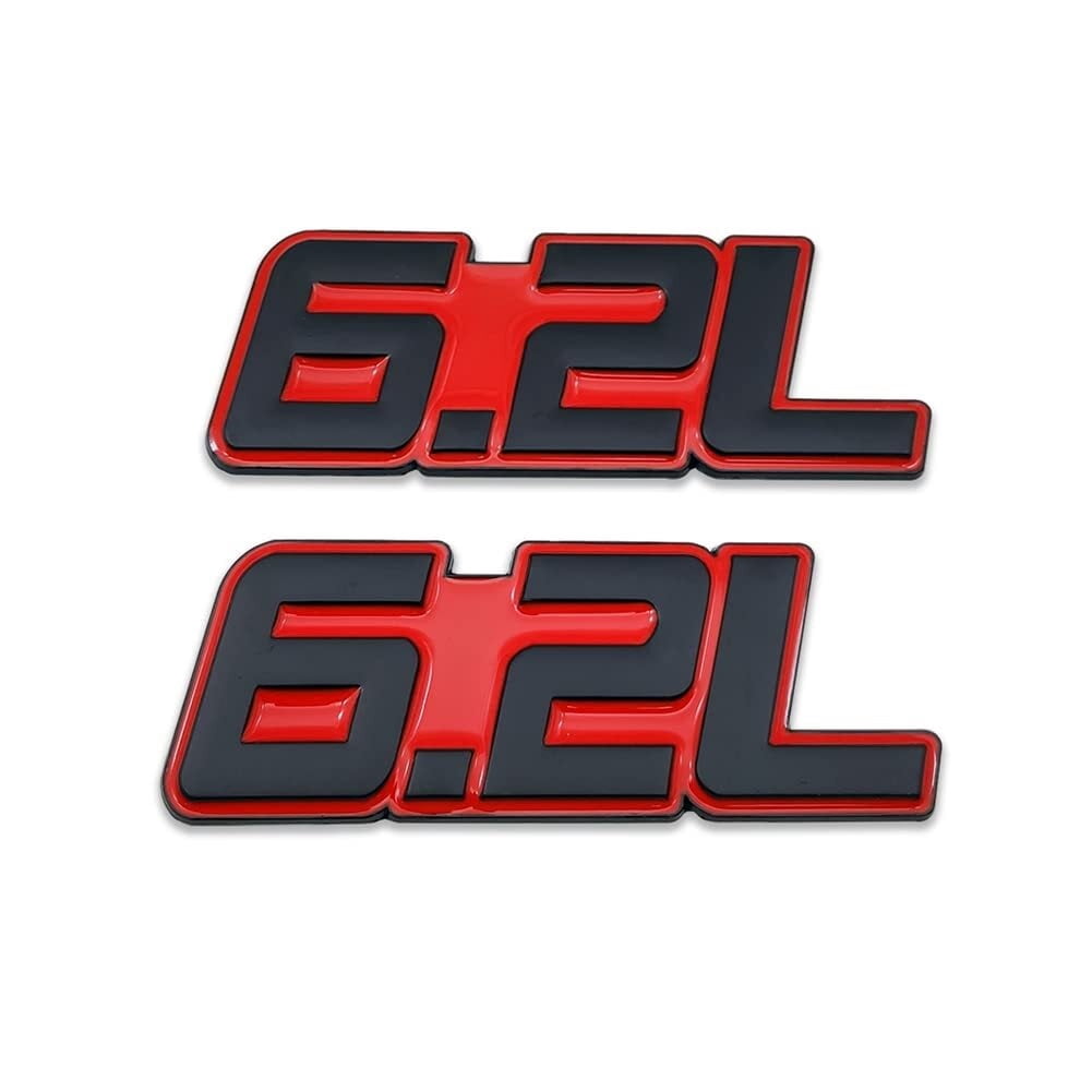 2X Metal 6.2L Logo Emblem Premium 3D 6.2 Badge Car Door Fender Sticker ...
