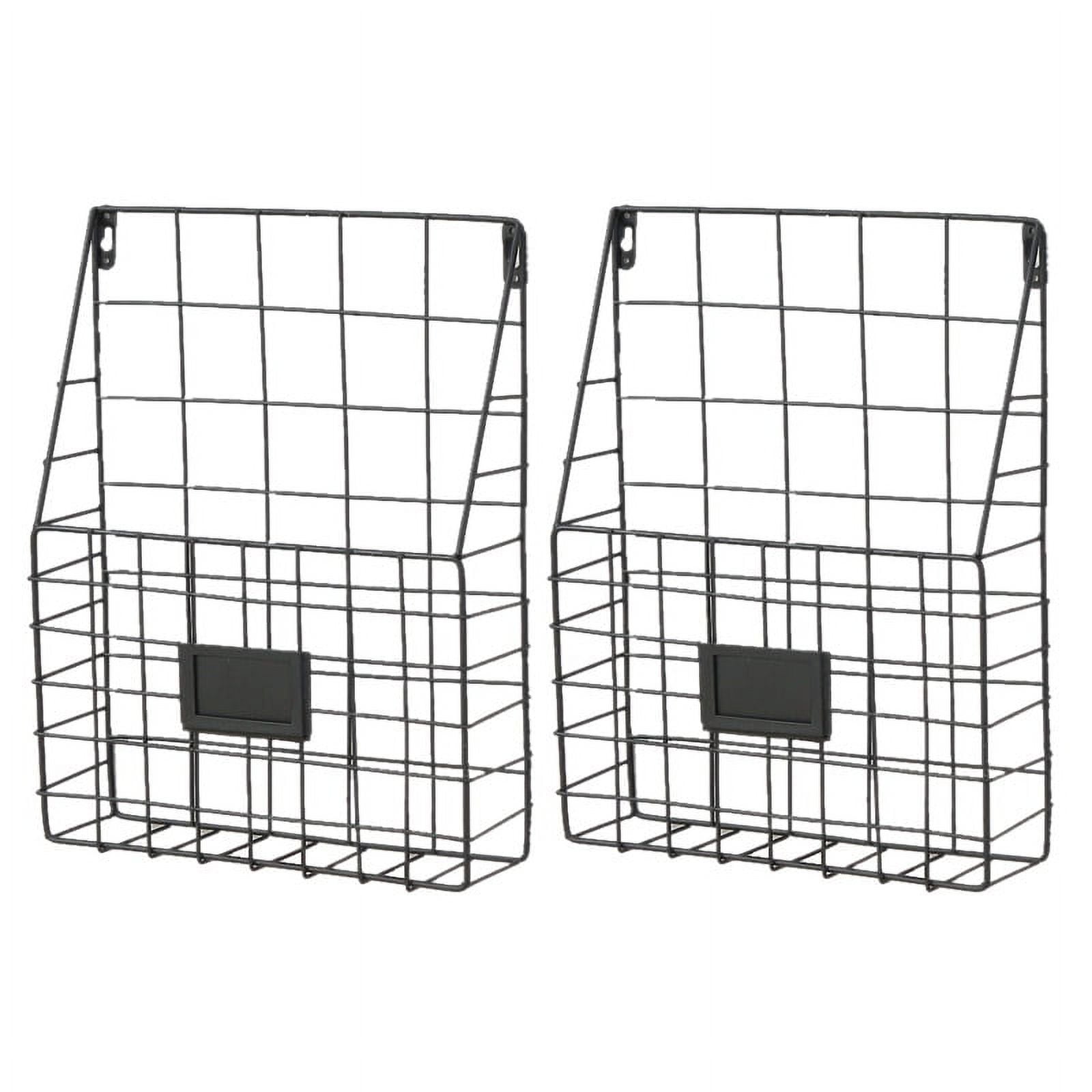 2X Metal Mesh Wire Shelf Hanging Folder Mail Document Organizer ...