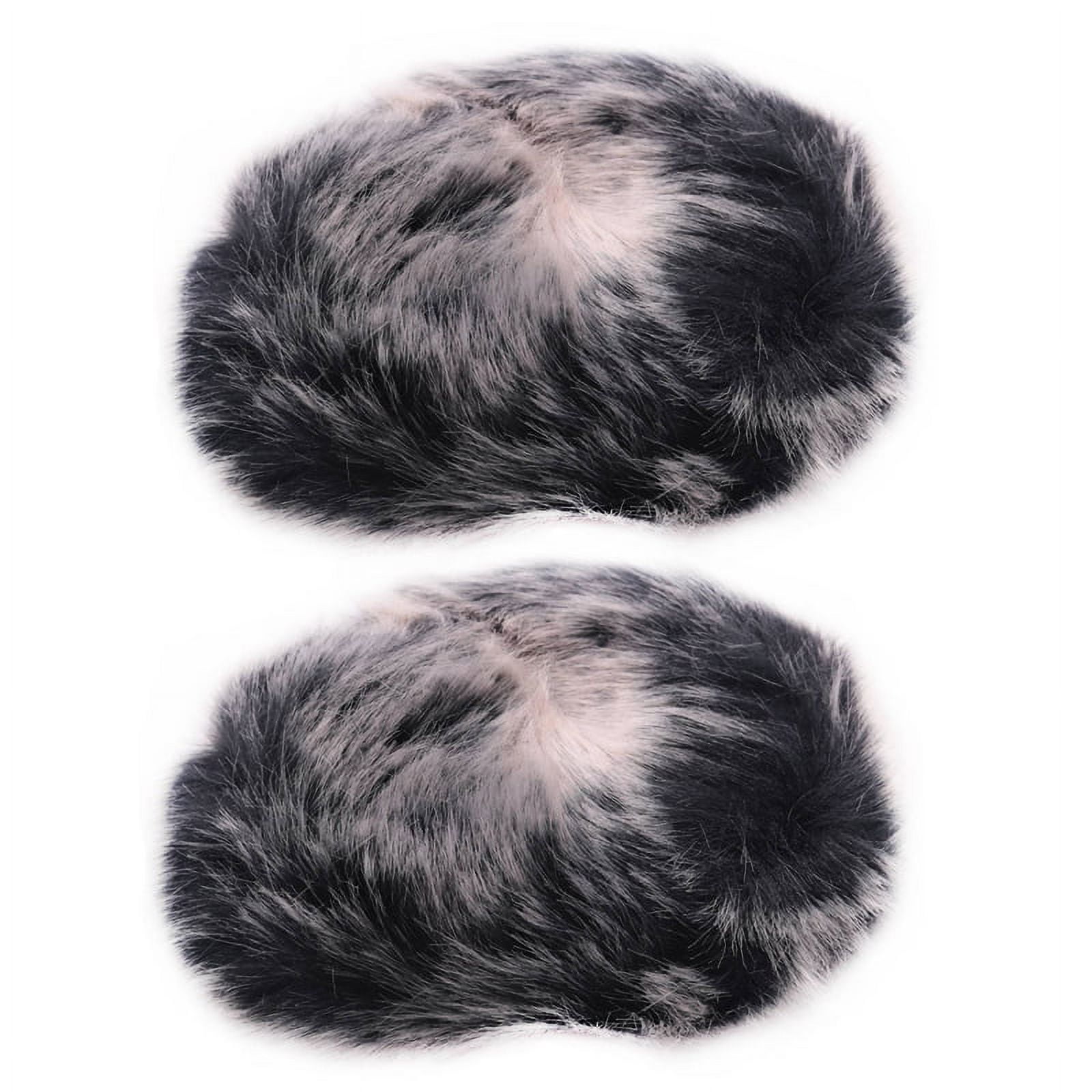 2X Microphone Furry Windscreen - Mic Wind Cover Fur Filter As Foam ...