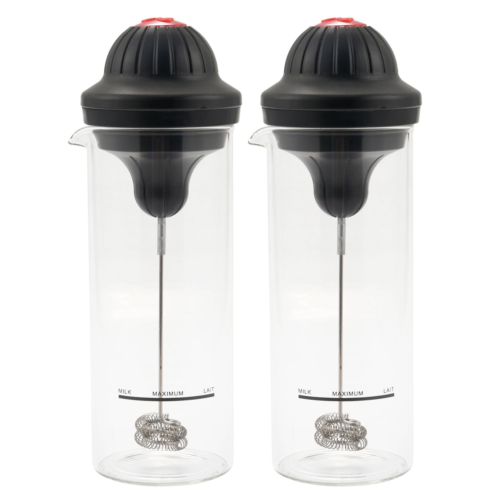 2X Milk Frother Electric Foamer Coffee Foam Maker Mixer Battery Jug Cup ...