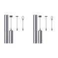 2X Milk Frother Handheld Three-Layer of Whisk- Battery Operated ...
