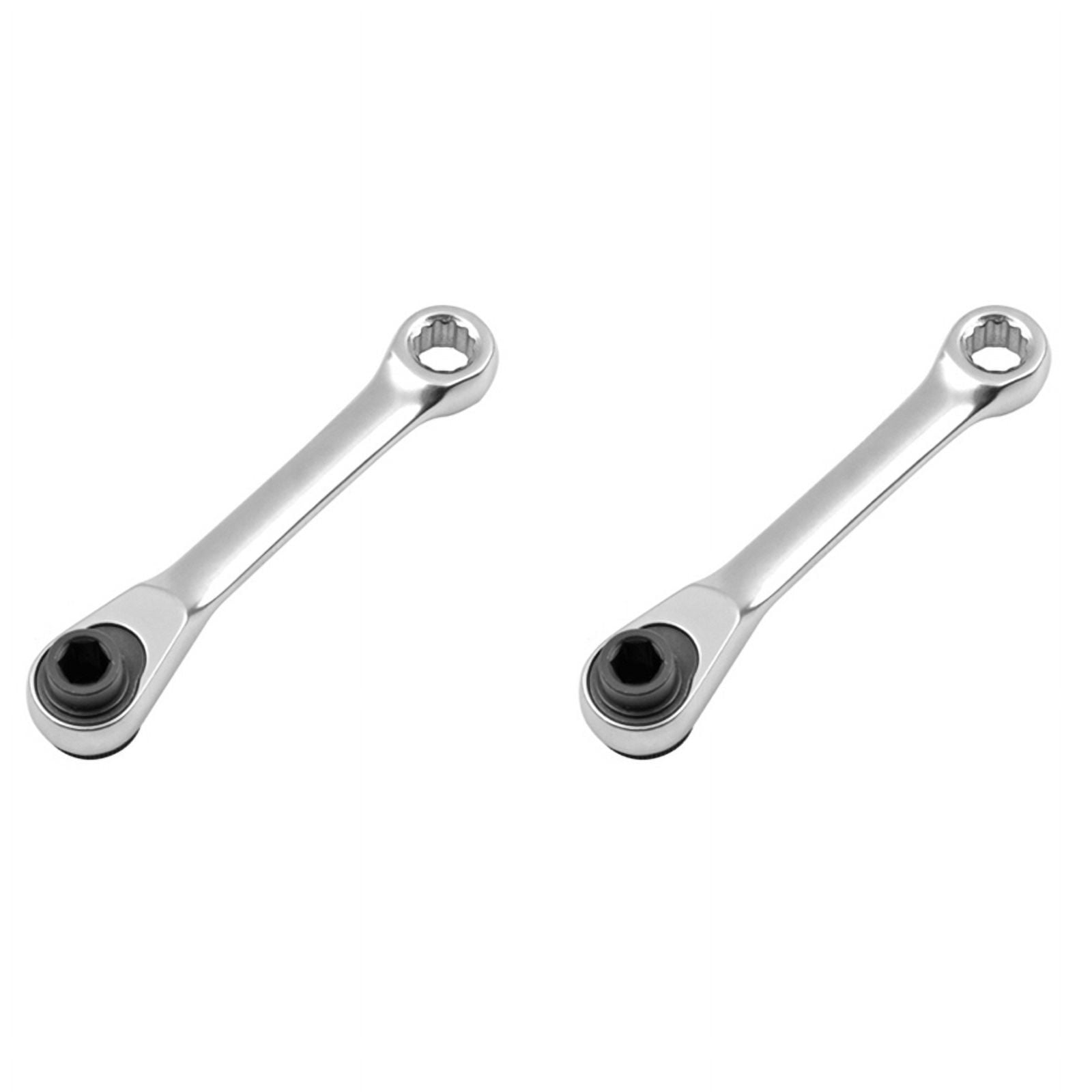 2X Mini 1/4 Double Ended Quick Socket Ratchet Wrench Rod Screwdriver ...