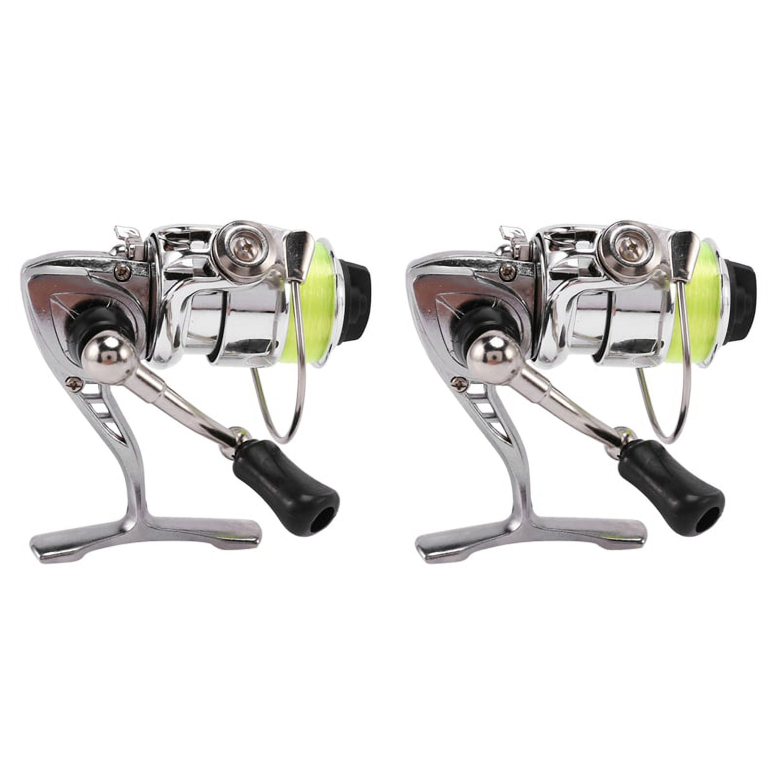 2X Mini 100 Pocket Fishing Reel Fishing Tackle Small Reel 4.3:1 Metal ...
