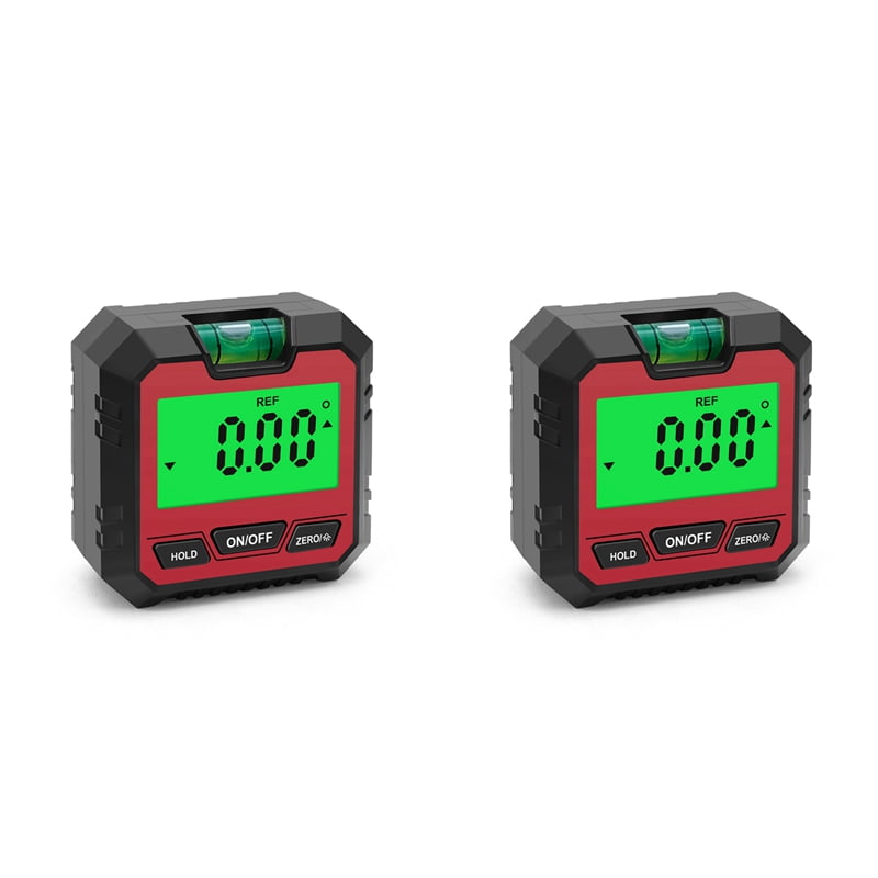 2X Mini Digital Protractor Inclinometer Electronic Goniometer Level ...