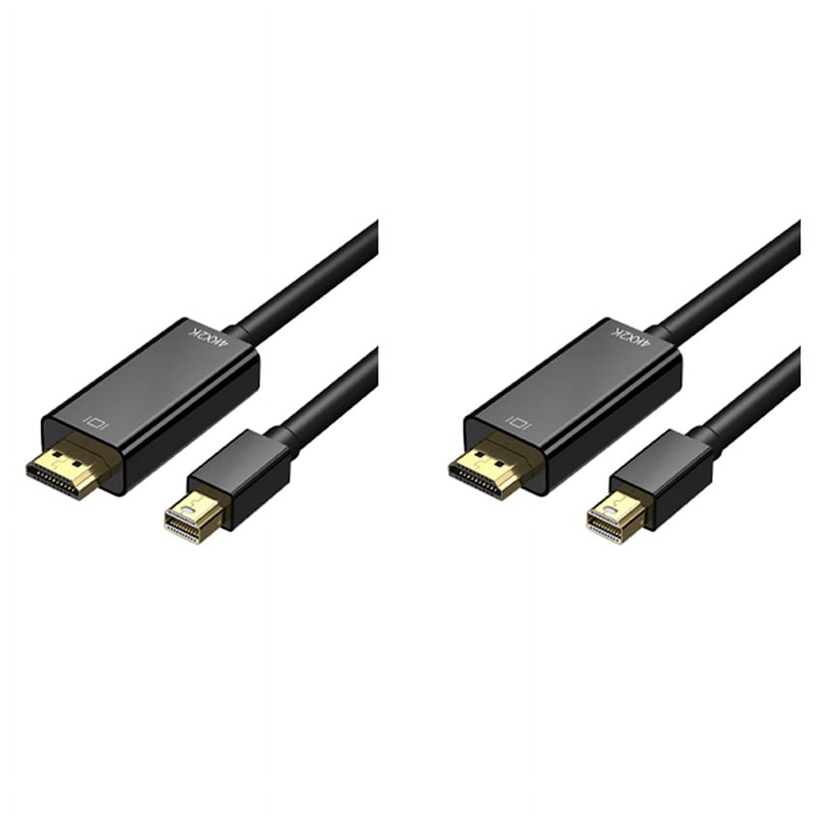 2X Mini DisplayPort to 4K Mini DP to 6 Feet Cable for /Pro, Surface Pro ...