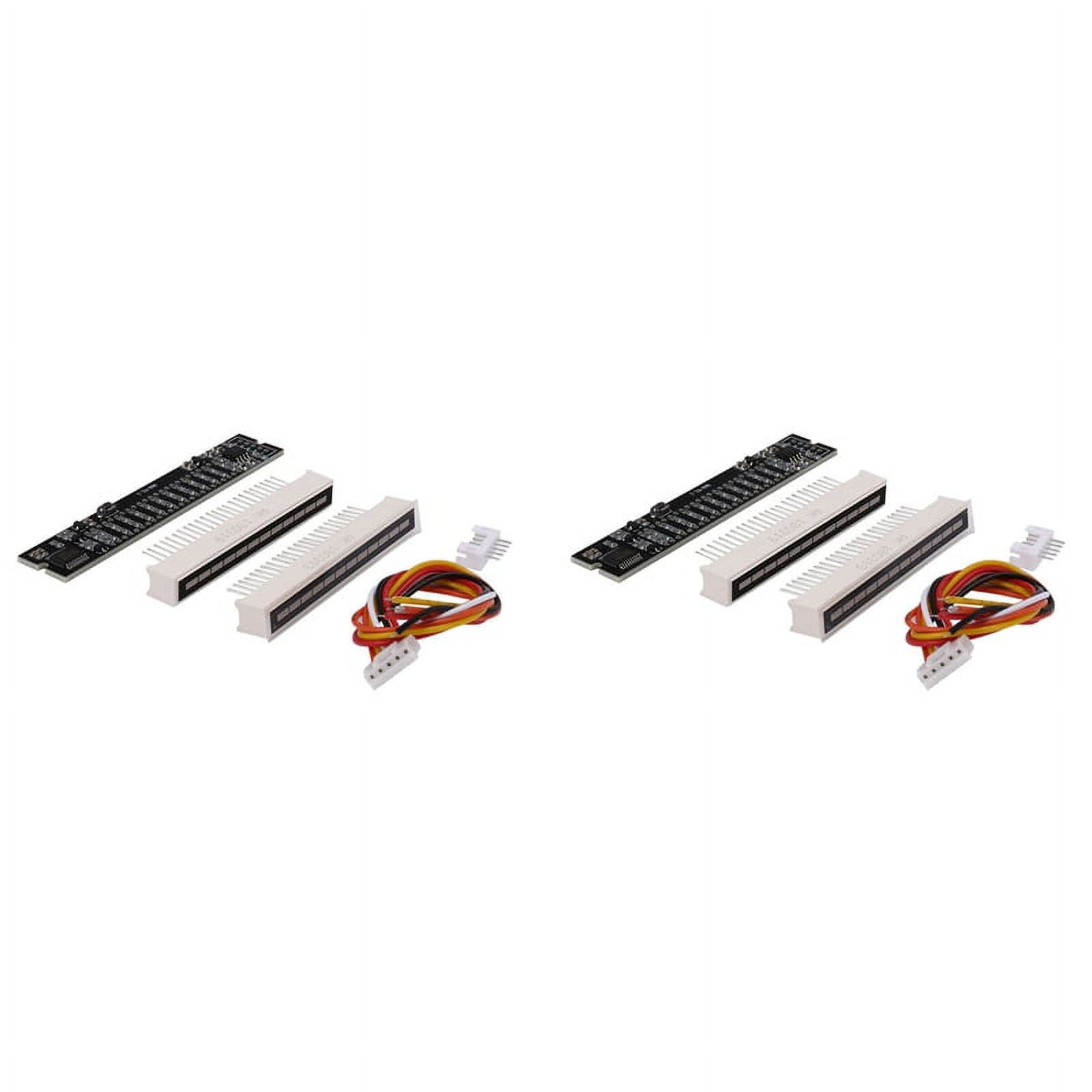 2X Mini Dual 12 Level Indicator LED Light Bar VU Meter Stereo Amplifier ...