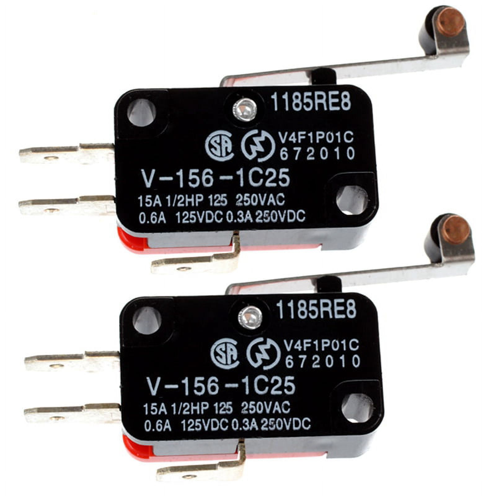 2X Mini Limit Switch Long Hinge Roller Lever Arm SPDT Snap Action LOT ...