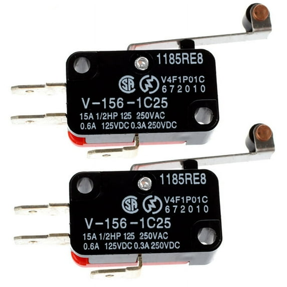 2X Mini Limit Switch Long Hinge Roller Lever Arm SPDT Snap Action LOT ...
